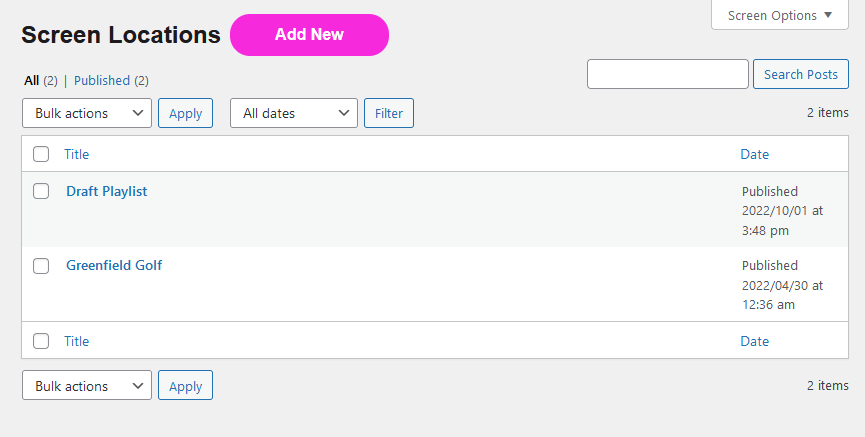 Using the Screen Locations Menu – Locol Knowledge Base